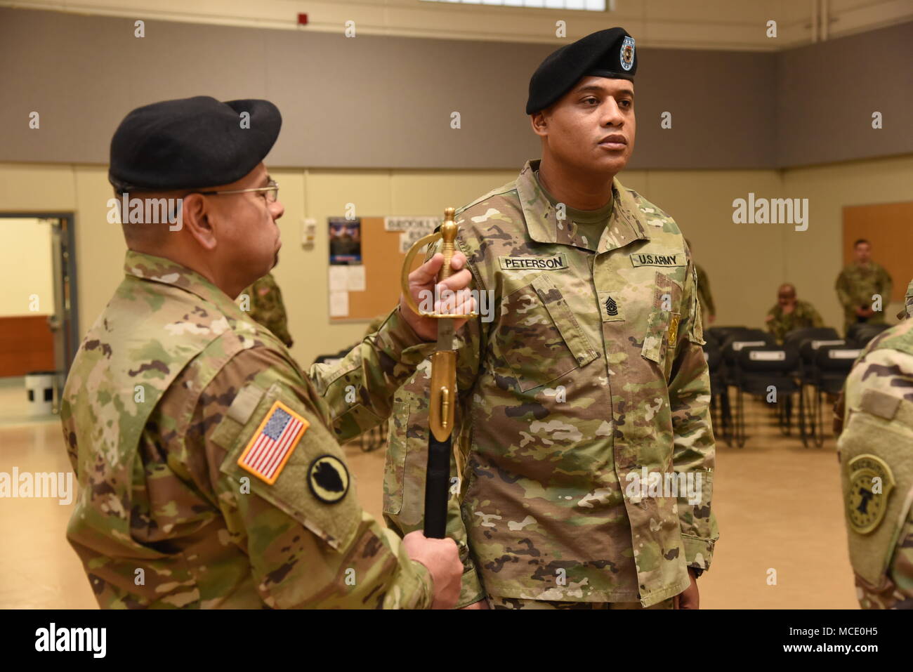 CSM Charles J. Peterson II, outgoing command sergeant major of the New ...