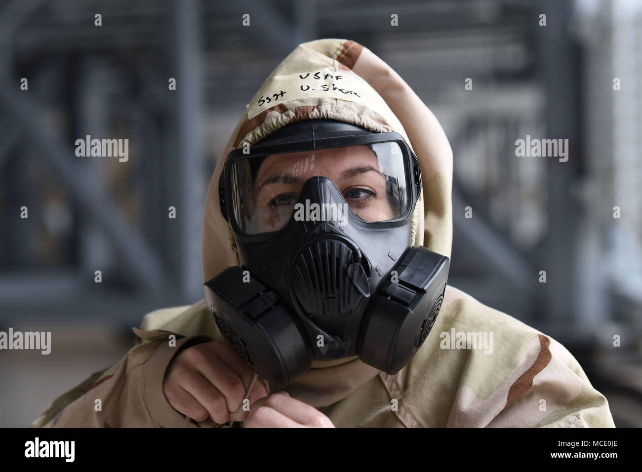 Staff Sgt. Victoria Shore, 736th Aircraft Maintenance Squadron, secures ...