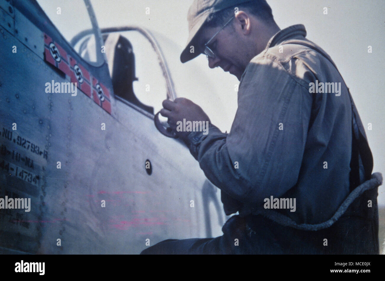 Staff Sgt. Joe C Nicholas, a crew chief assigned the 339th Fighter ...