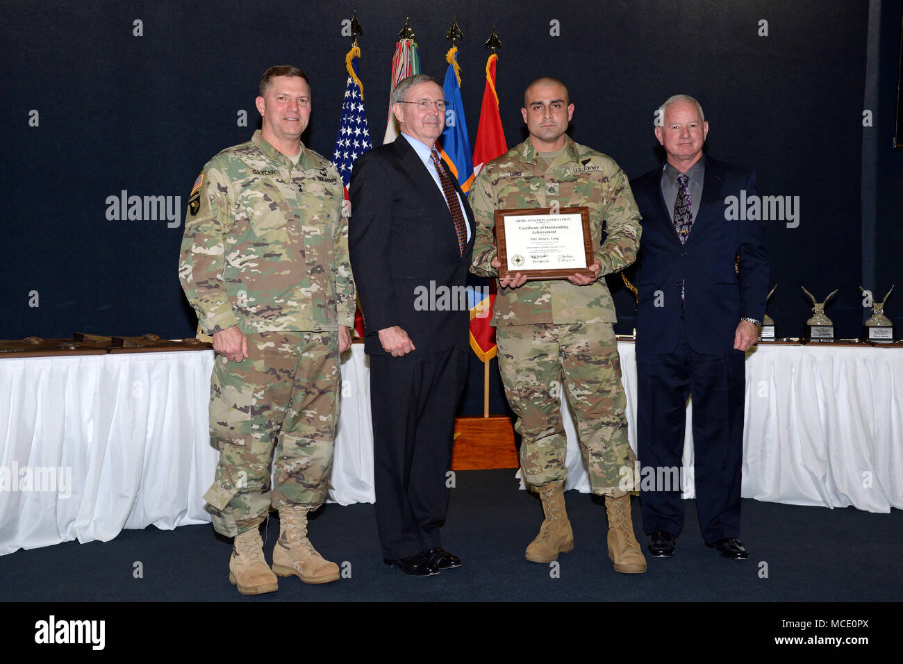 Staff Sgt. Alvin Long received the Army Aviation Association of America ...