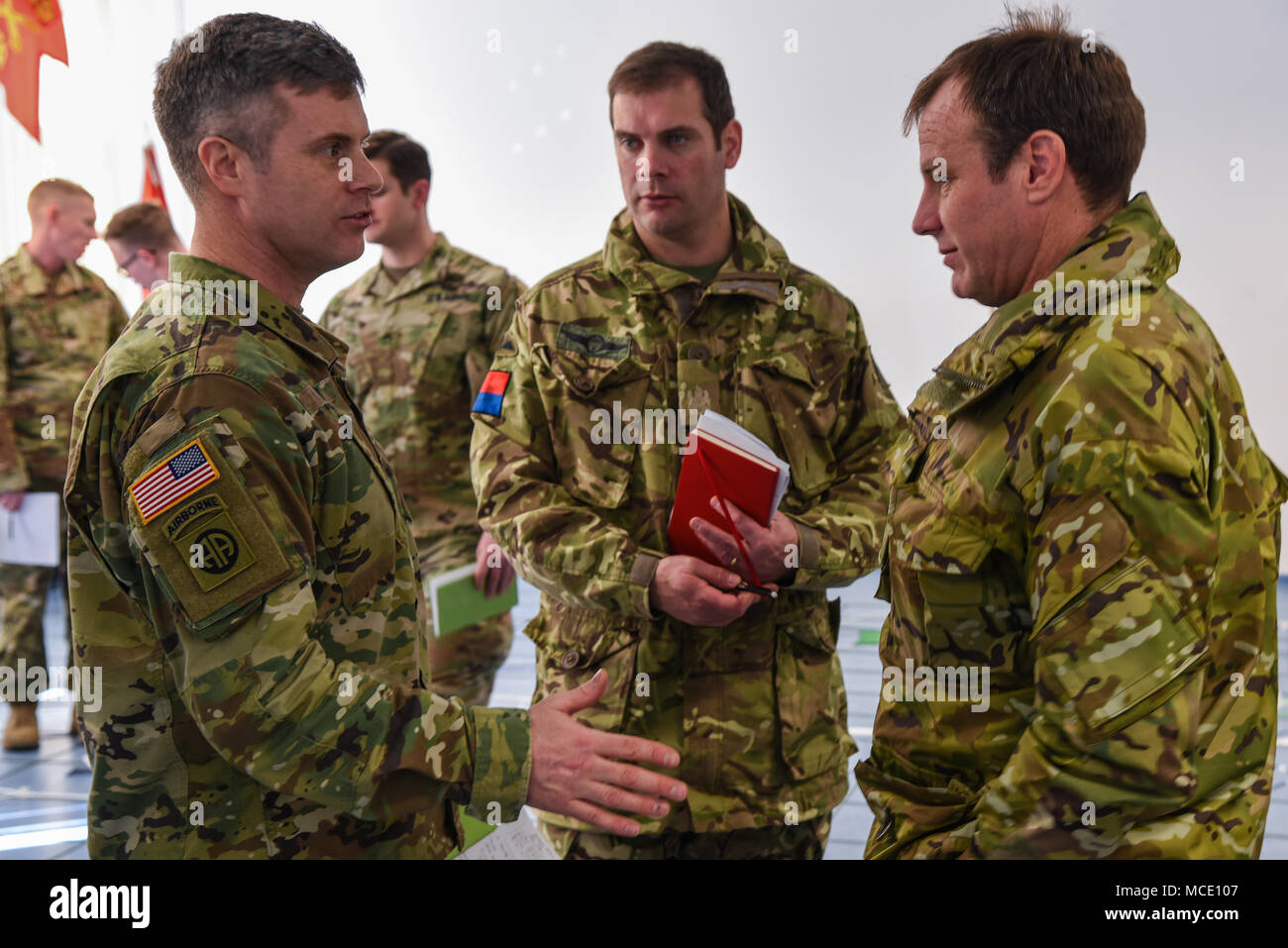 U.S. Army Lt. Col. James Peay, left, Commander of 4th Battalion, 319th ...