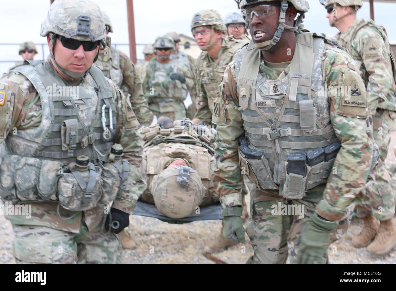 Soldiers with 123rd Brigade Support Battalion conduct training on how ...