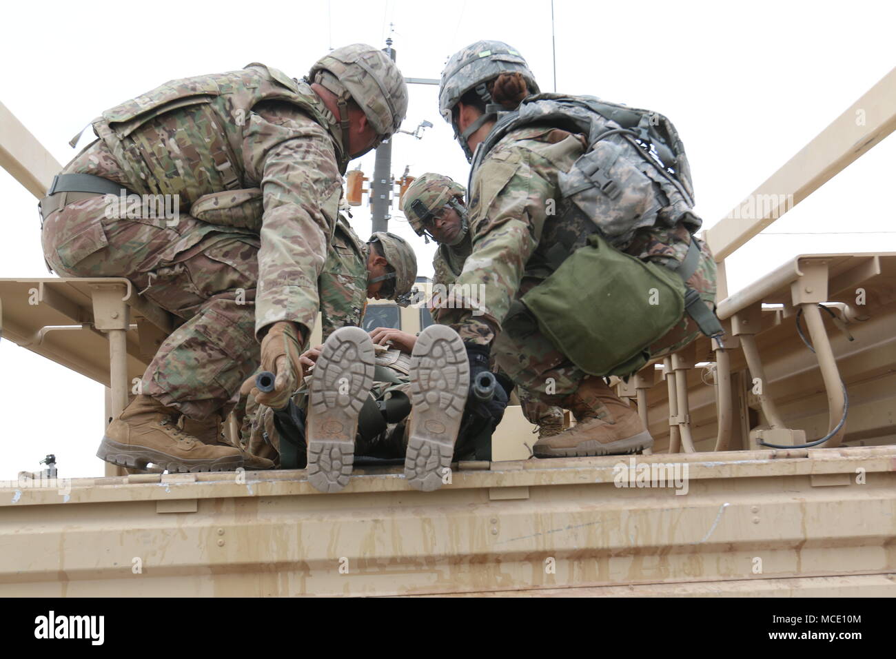 Soldiers with 123rd Brigade Support Battalion conduct training on how ...