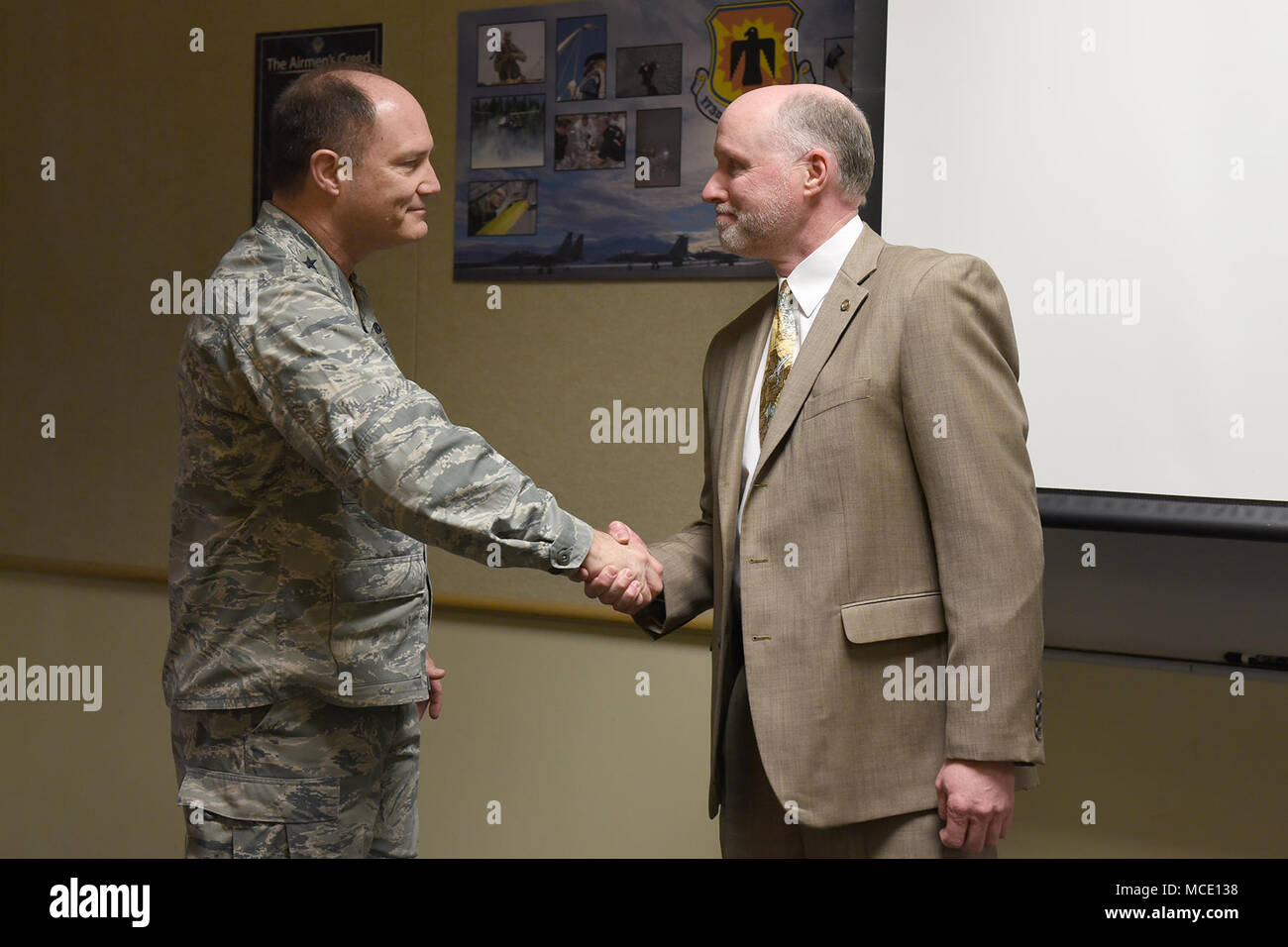 U.S. Air Force Major General Michael Stencel, the Adjutant General ...
