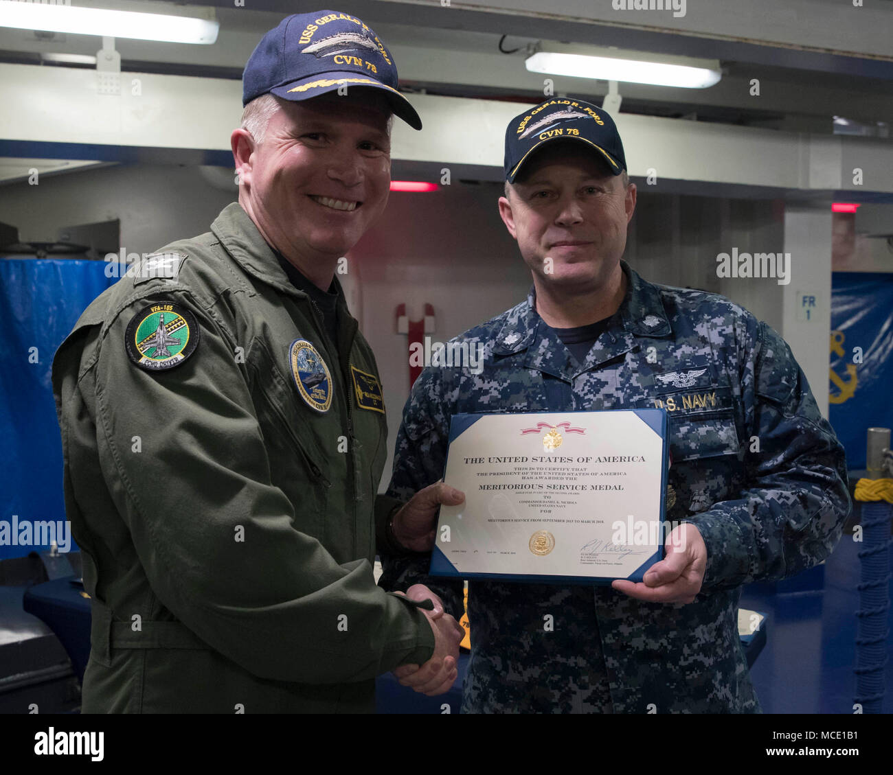 NORFOLK, Va. (Feb. 27, 2018) -- Cmdr. Daniel Nichols, USS Gerald R ...