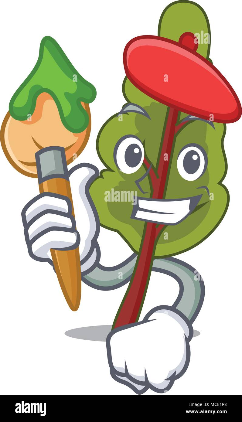 Artist chard character cartoon style vector illustration Stock Vector ...