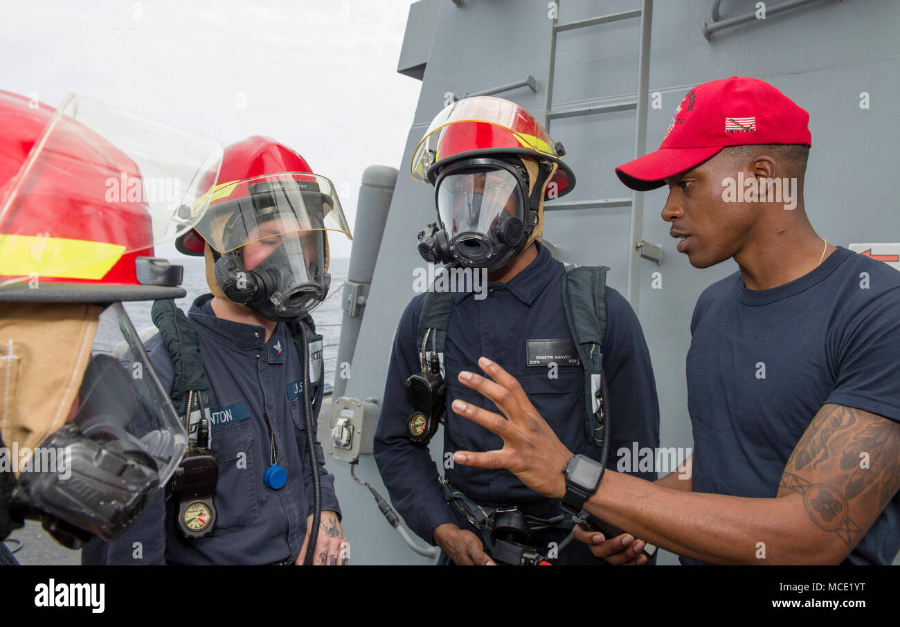 180227-N-LN093-0079 SOUTH CHINA SEA (Feb. 27, 2018) Damage Controlman ...
