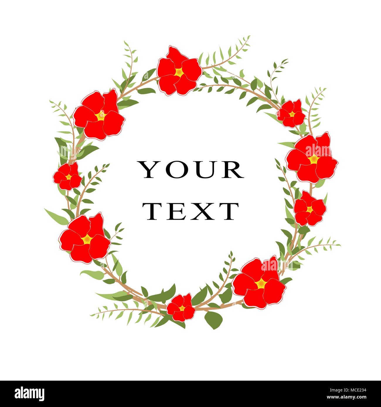 The vector decoration frame with flowers Stock Vector Image & Art - Alamy
