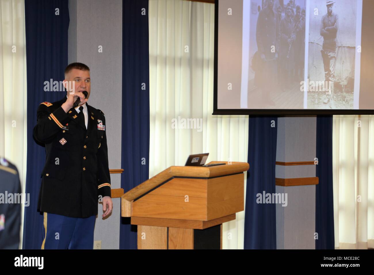 Garrison Deputy Commander Lt. Col. Jared T. Corsi provides closing ...