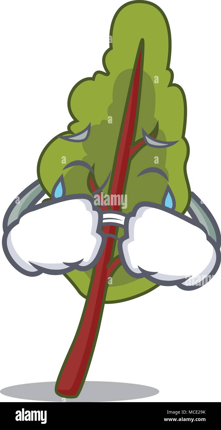 Crying chard mascot cartoon style vector illustration Stock Vector ...
