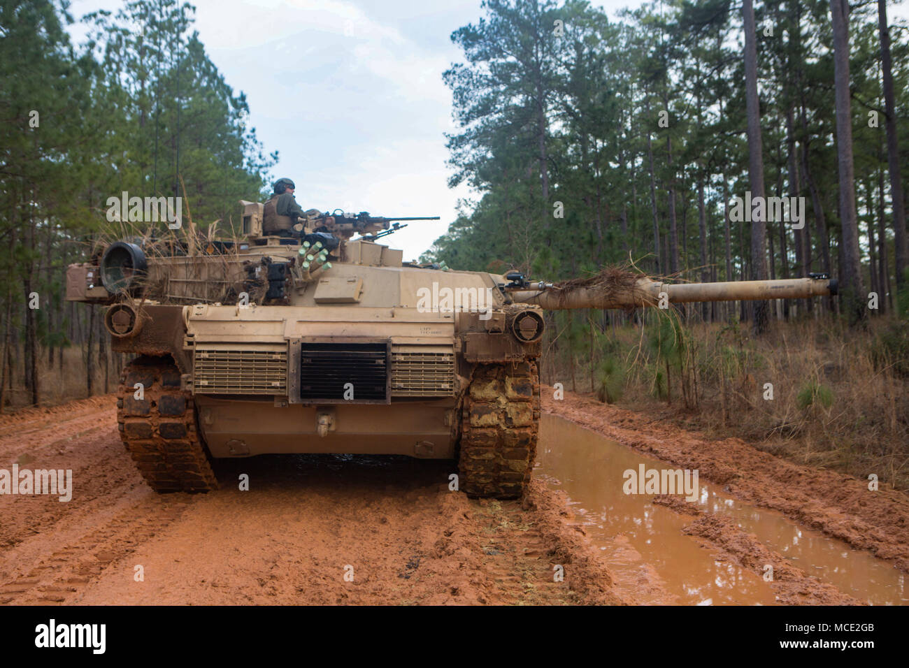 U.S. Marines with 2nd Tank Battalion 2nd Marine Division conduct fire ...