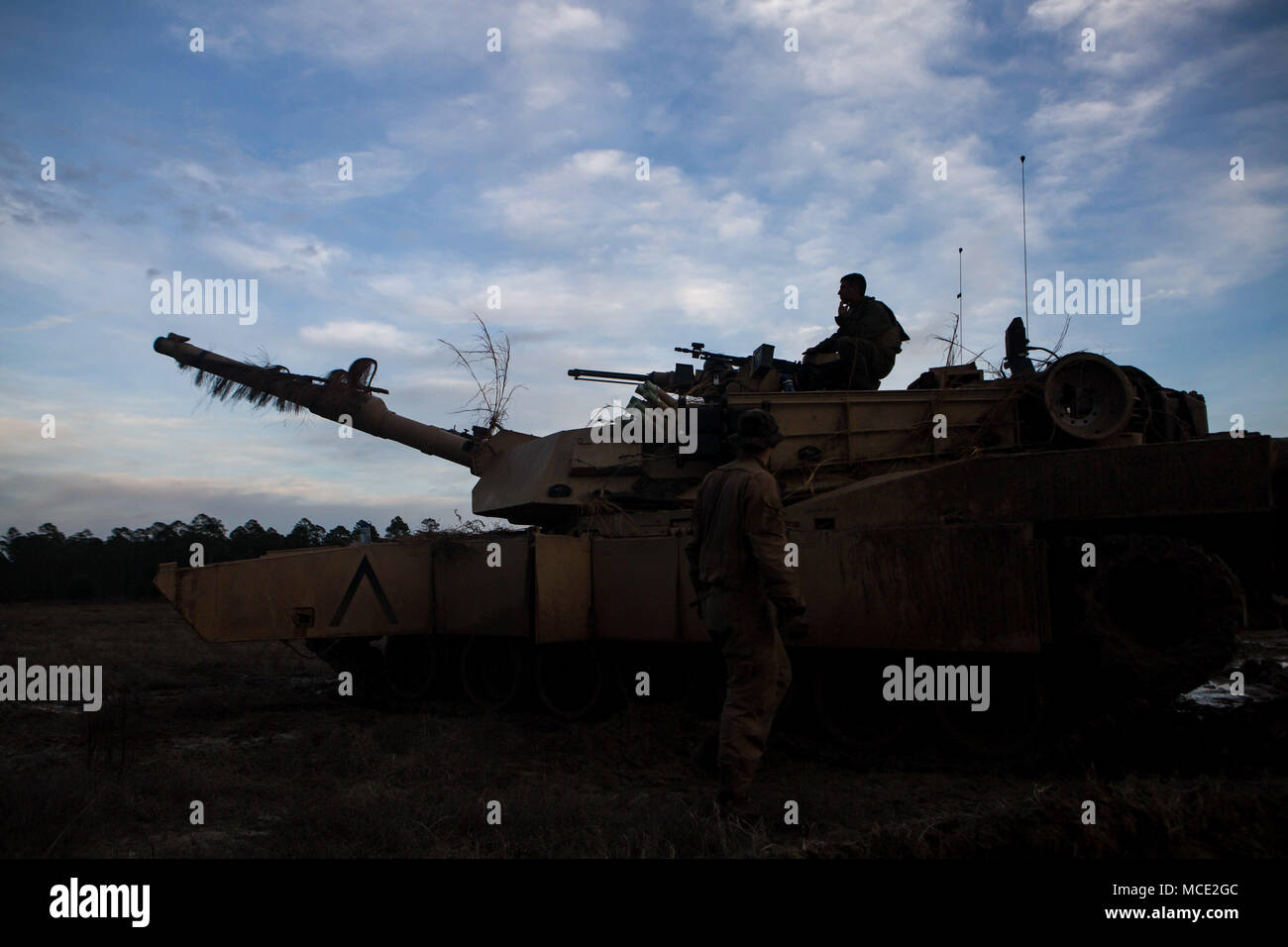 U.S. Marines with 2nd Tank Battalion 2nd Marine Division conduct fire ...