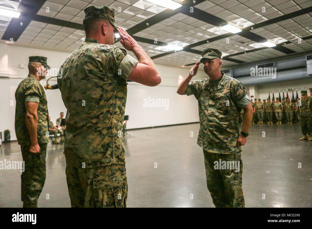 U.S. Marine Corps Sgt. Maj. Douglas Hester, incoming sergeant major ...