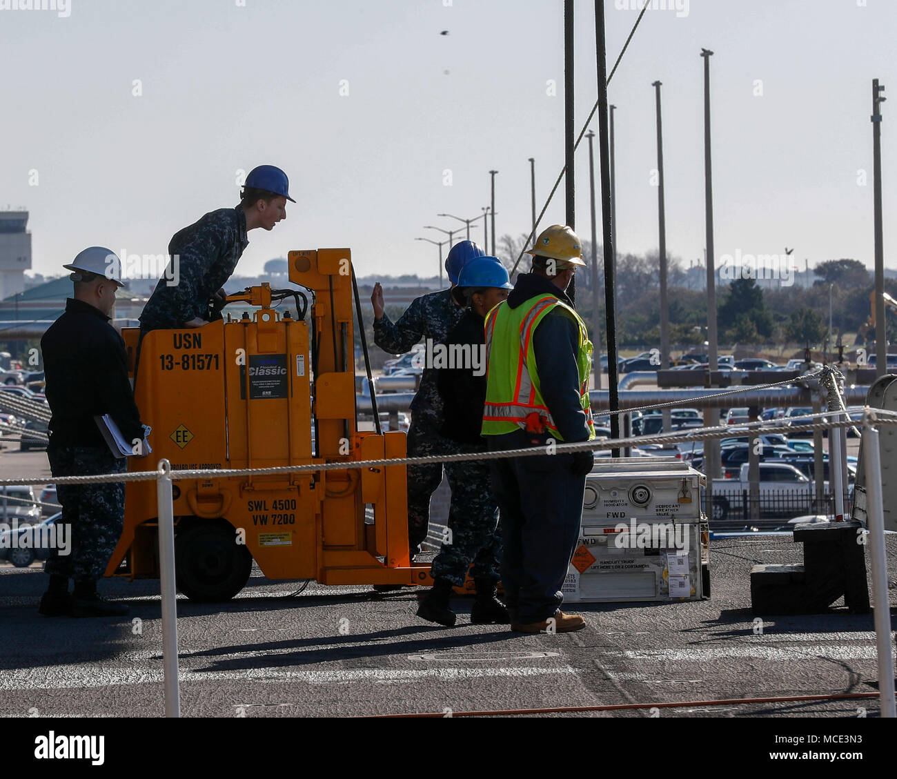 180227-N-EN275-0024 NORFOLK (Feb. 27, 2018) Sailors aboard the Nimitz ...