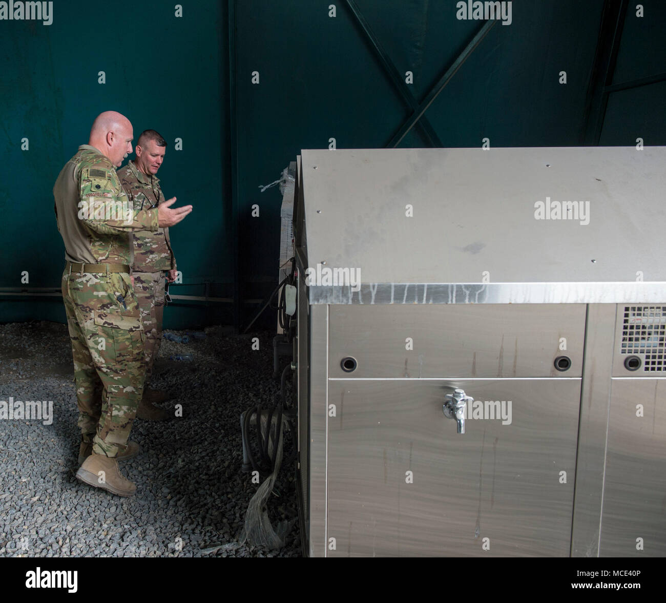 U.S. Air Force Lt. Col. Vance Goodfellow, left, 475th Expeditionary Air ...