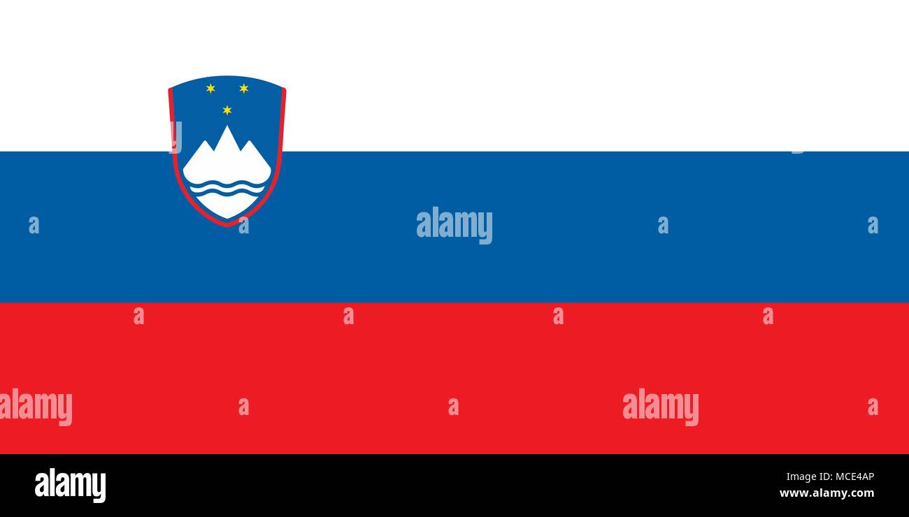 Flag of Slovenia official colors and proportions, vector image Stock ...