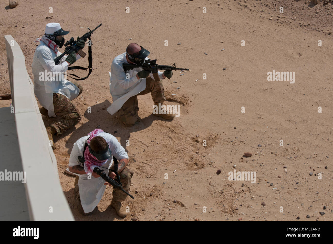 Opposing forces role players from 1st Battalion, 145th Field Artillery ...