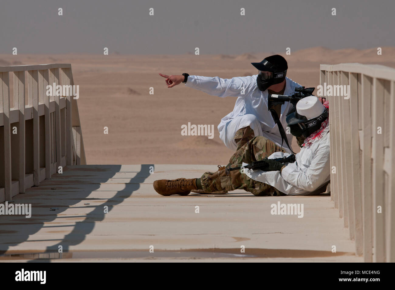Opposing forces role players from 1st Battalion, 145th Field Artillery ...