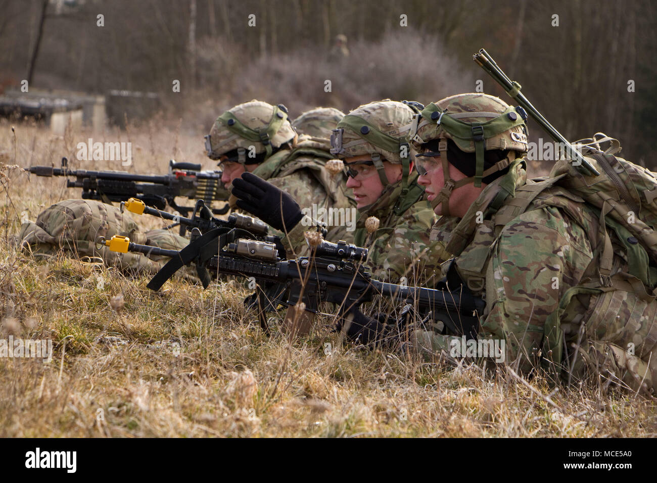 Soldiers in Bull Troop, 1st Squadron, 2d Cavalry Regiment conduct a ...