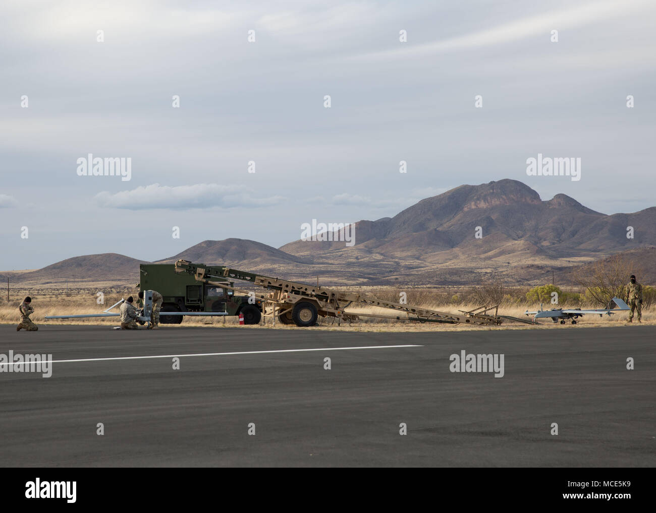 Soldiers from the UAS Platoon, D Co., 41st Engineer Bn., 2nd Brigade ...