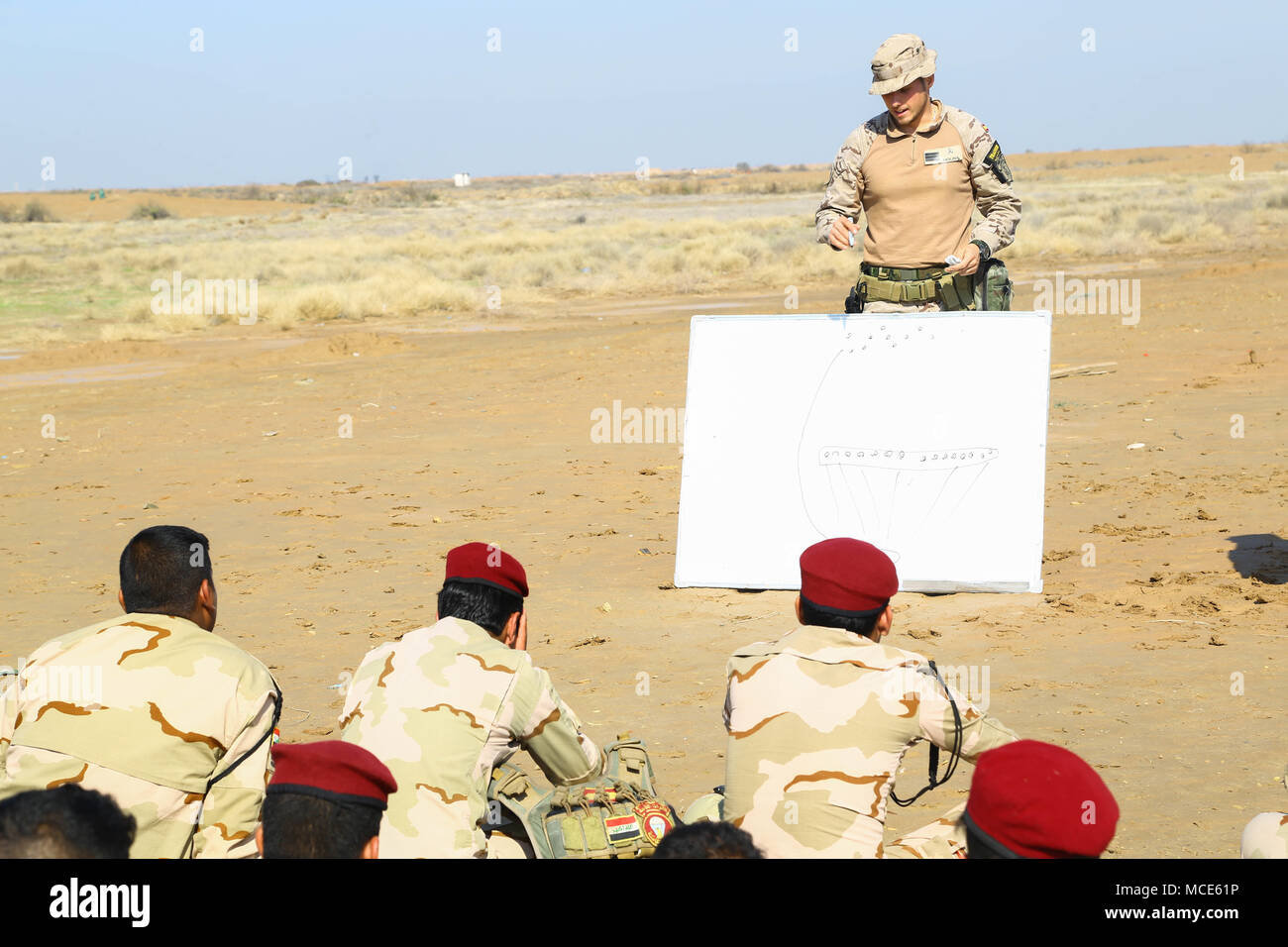 Iraqi soldiers attached to 4th brigade, recieve instruction training on ...
