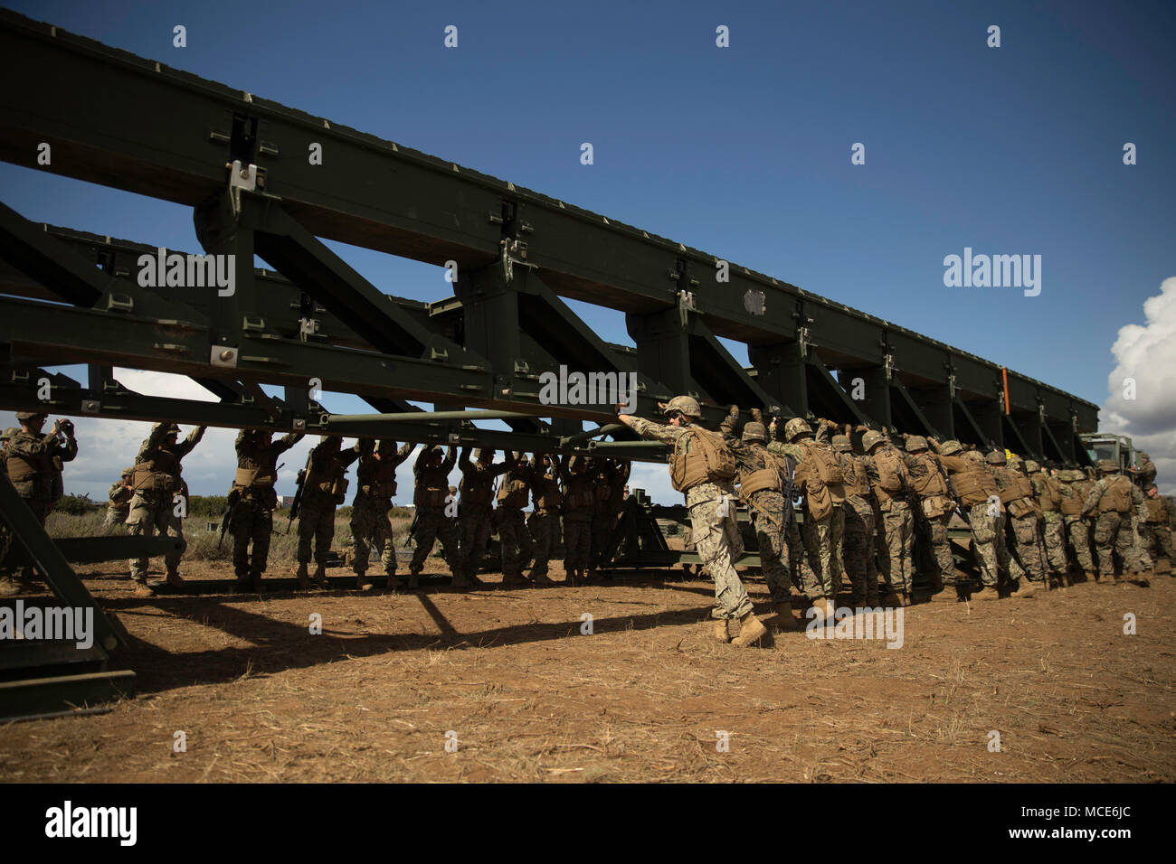 U.S. Marines with Bridge Company, 7th Engineer Support Battalion, 1st ...