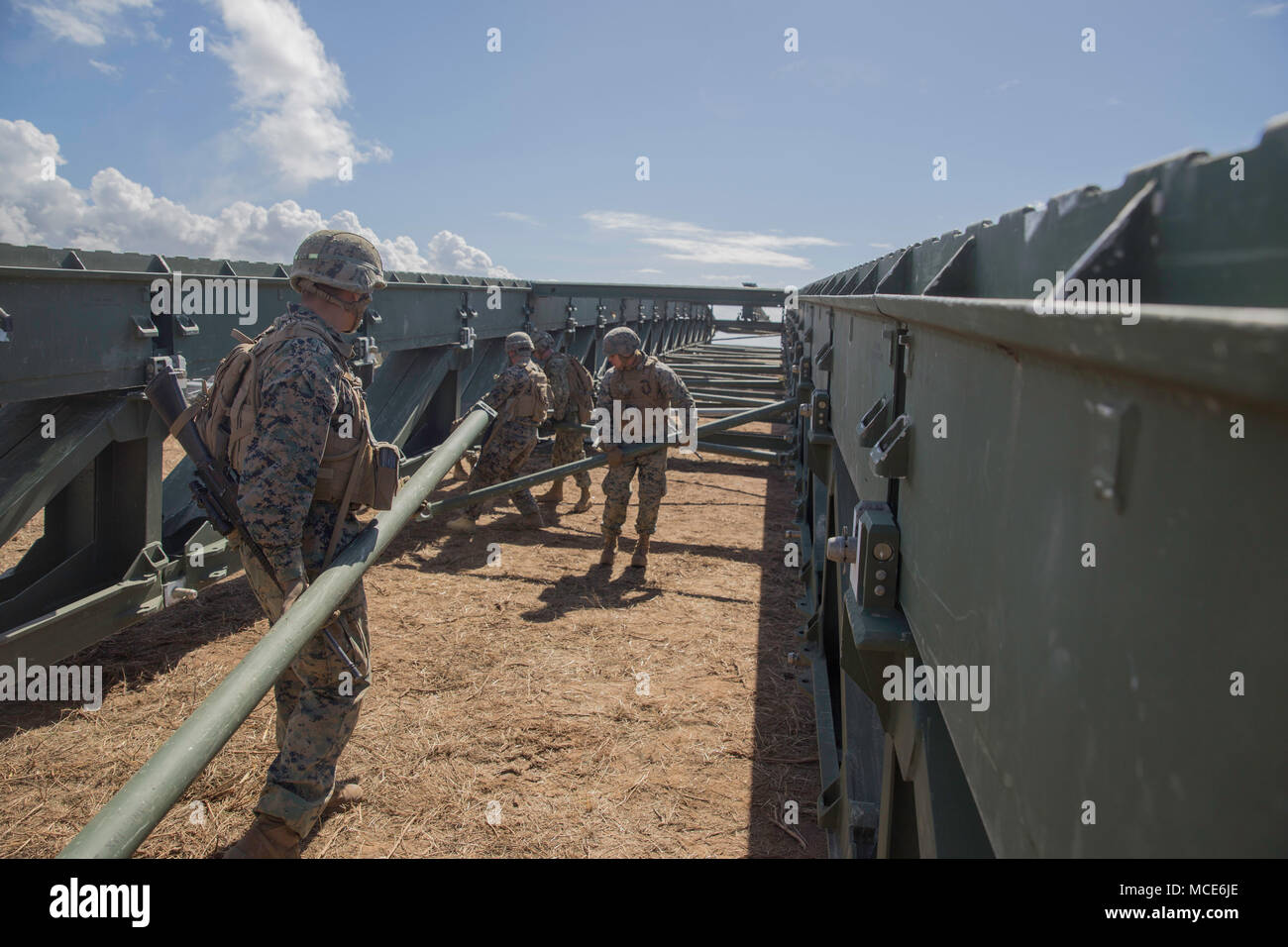 U.S. Marines with Bridge Company, 7th Engineer Support Battalion, 1st ...