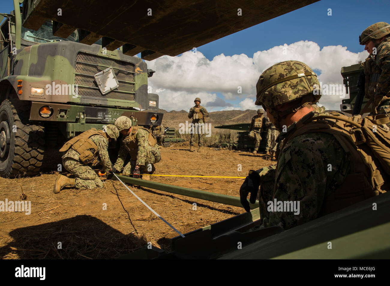 U.S. Marines with Bridge Company, 7th Engineer Support Battalion, 1st ...