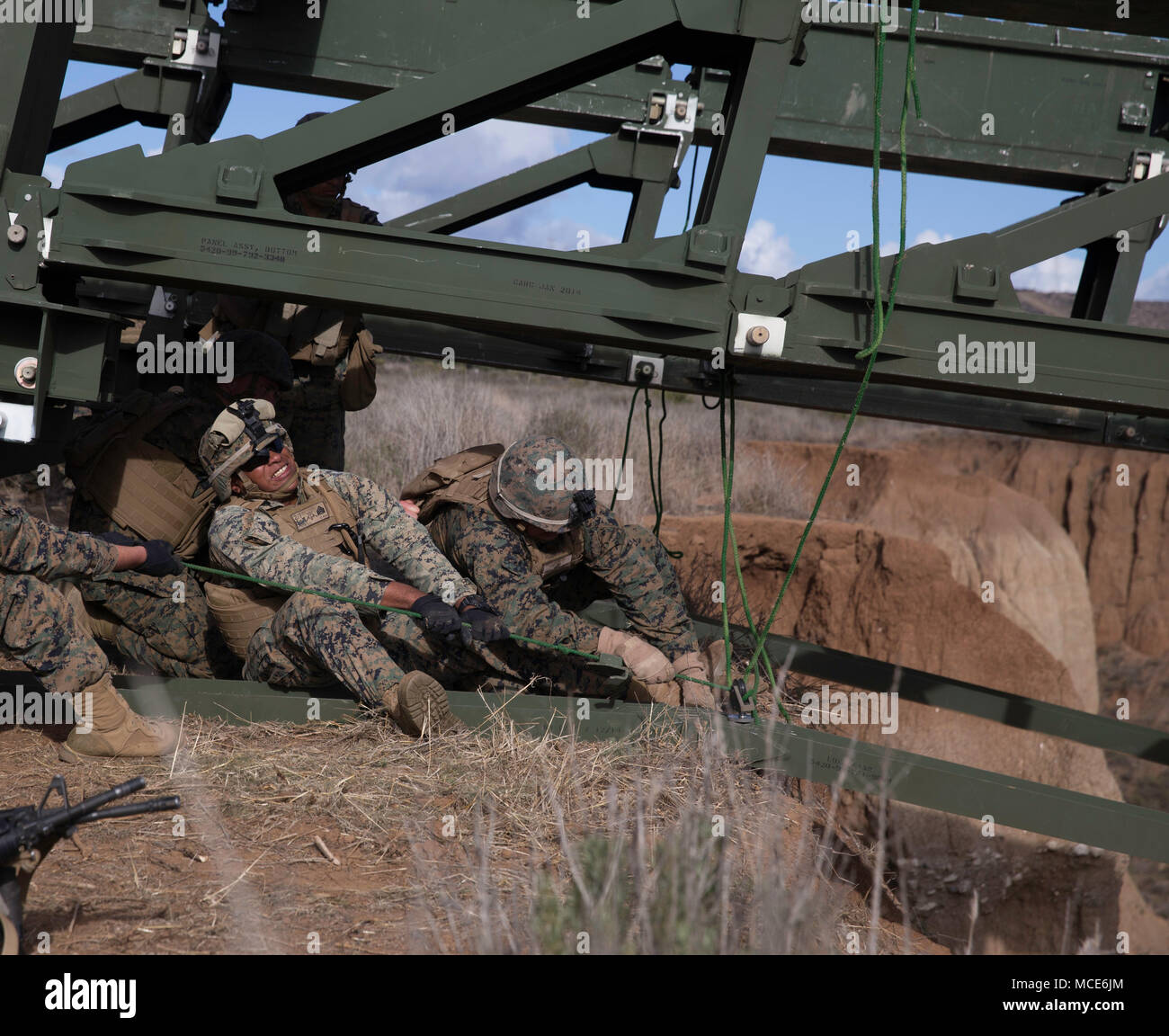 U.S. Marine Sgt. David Tyson, a combat engineer with Bridge Company ...