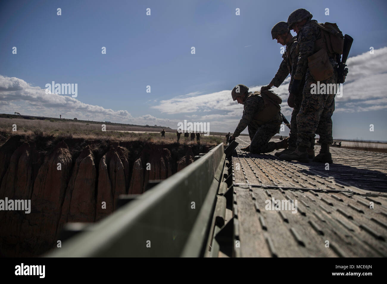 U.S. Marines with Bridge Company, 7th Engineer Support Battalion, 1st ...