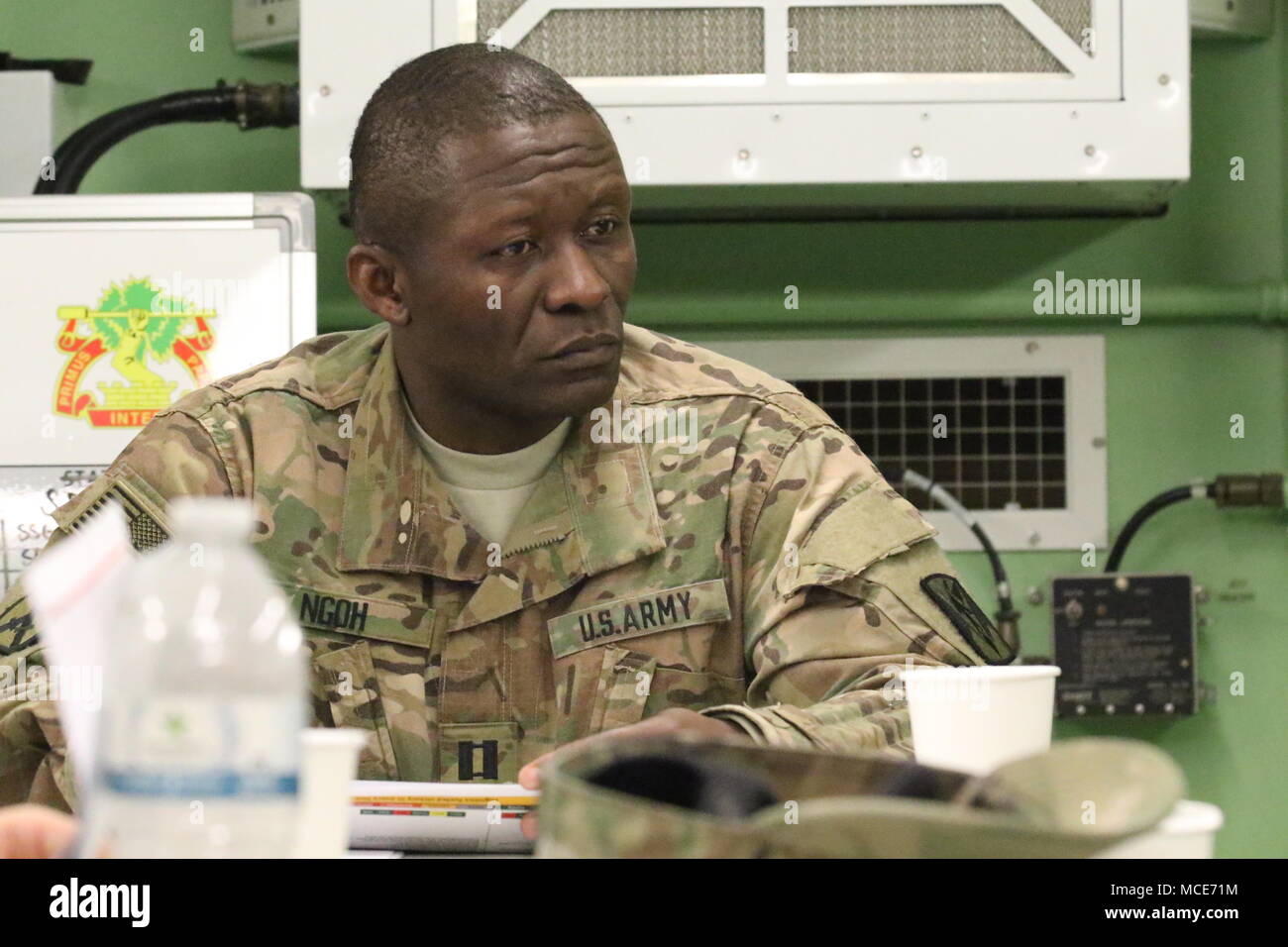 Capt. Terence K. Ngoh, E Company, 2-1 Air Defense Artillery Battalion ...