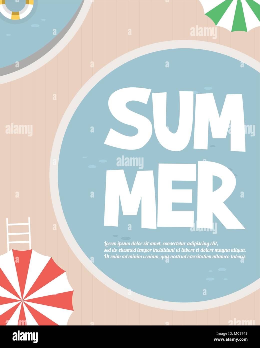 Summer holiday and tropical vacation vector illustration Stock Vector ...