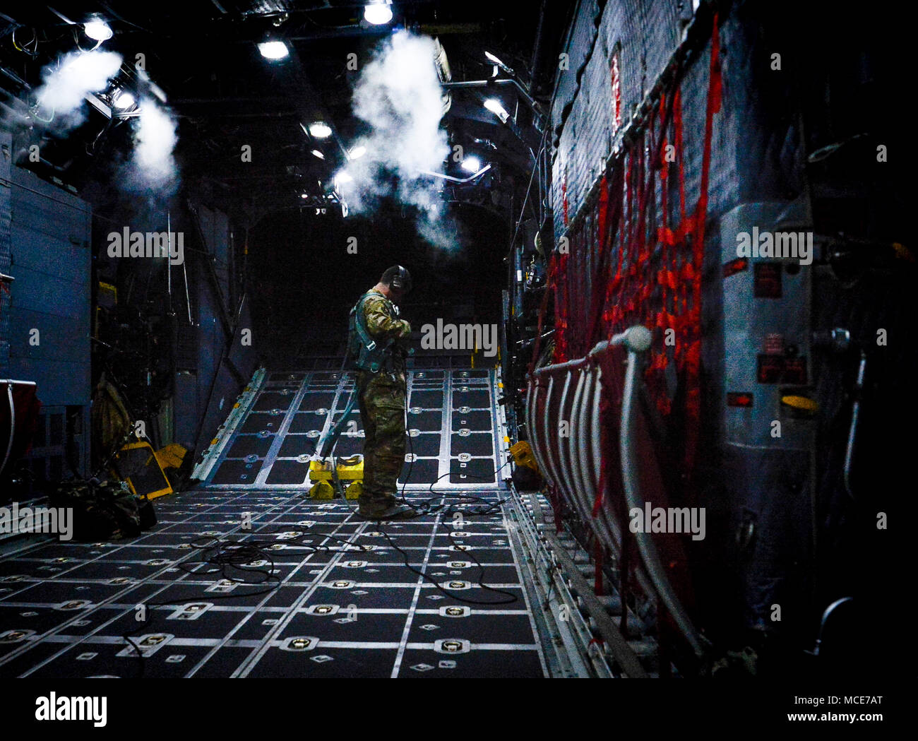 A 15th Special Operations Squadron MC-130H Combat Talon II loadmaster ...