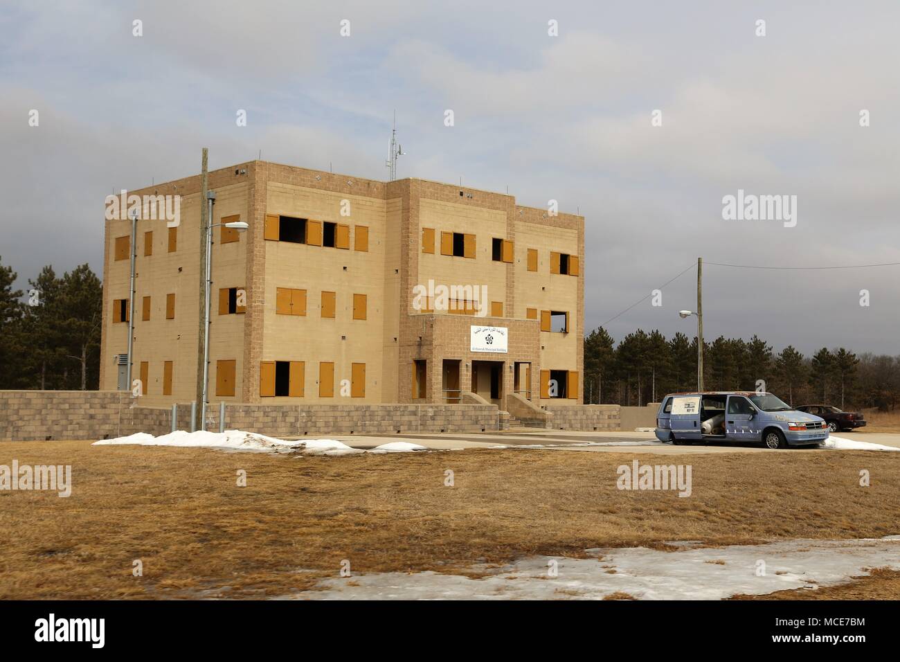An exterior view of an area of the Fort McCoy Combined Arms Collective ...