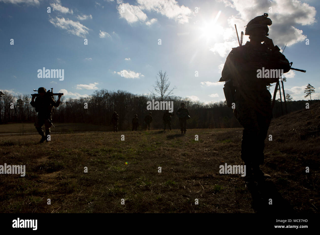U.S. Marines with Weapons Platoon, Alpha Company (Alpha Co.), 1st ...