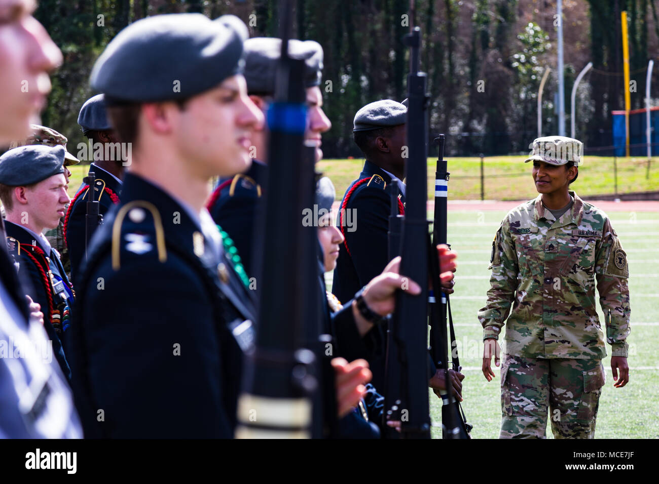 U.S. Army Staff Sgt. Stephina Reyes, a recruiter with Georgia Company ...