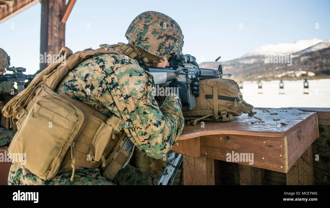 U.S. Marine Corps Lance Cpl. Cody J. Kilmer, a low altitude air defense ...