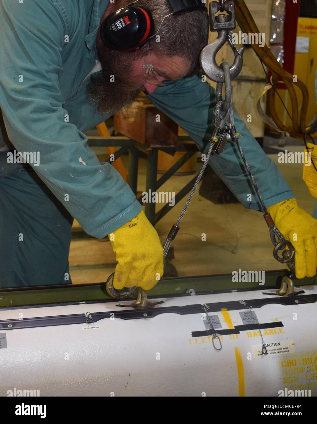 Crane Army Ammunition Activity employees dismantle Rockeye Cluster Bomb ...