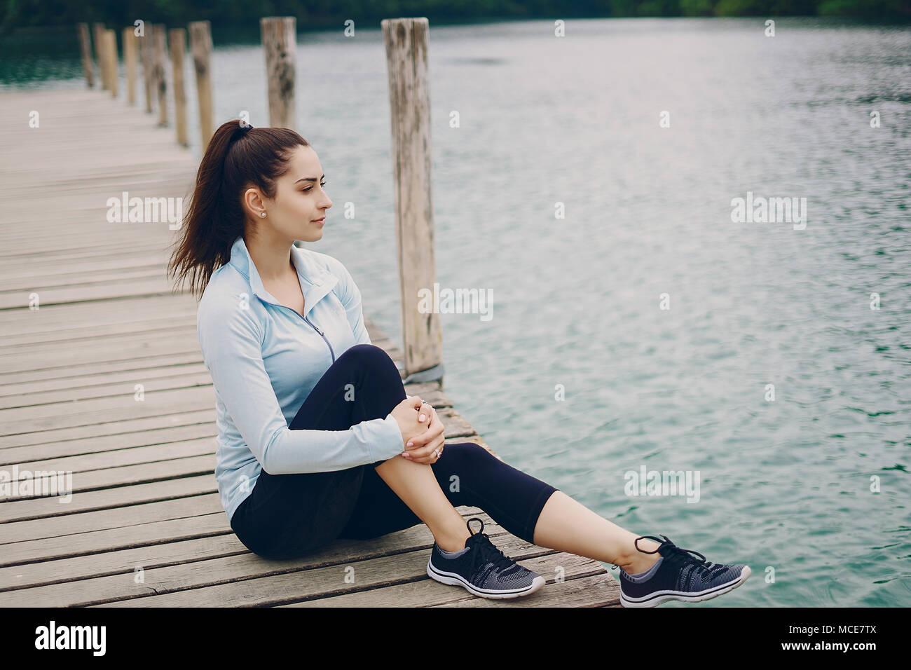girl near the water Stock Photo - Alamy