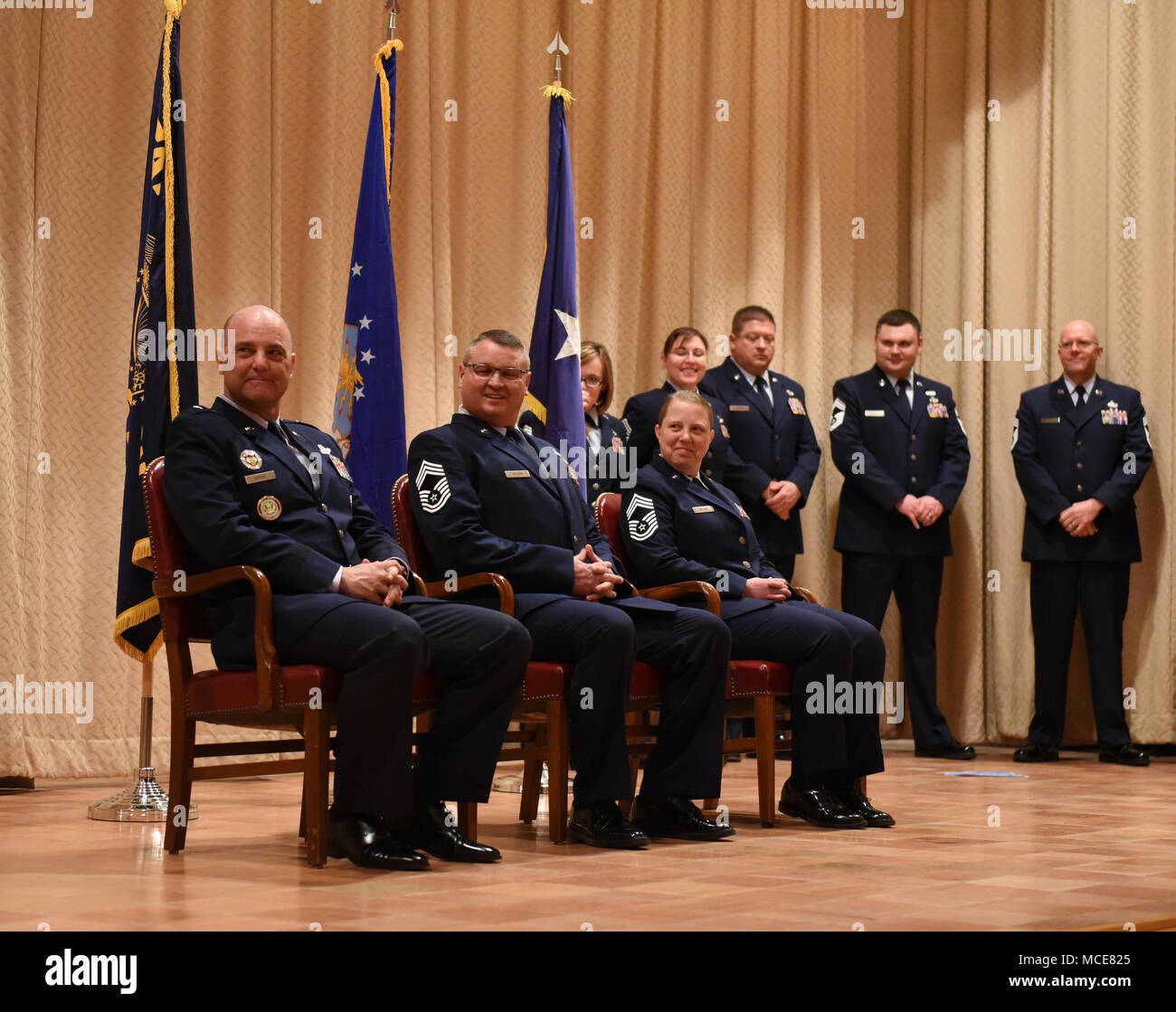 U.S. Air Force Brig. Gen. James Kriesel (left), the commander of the ...