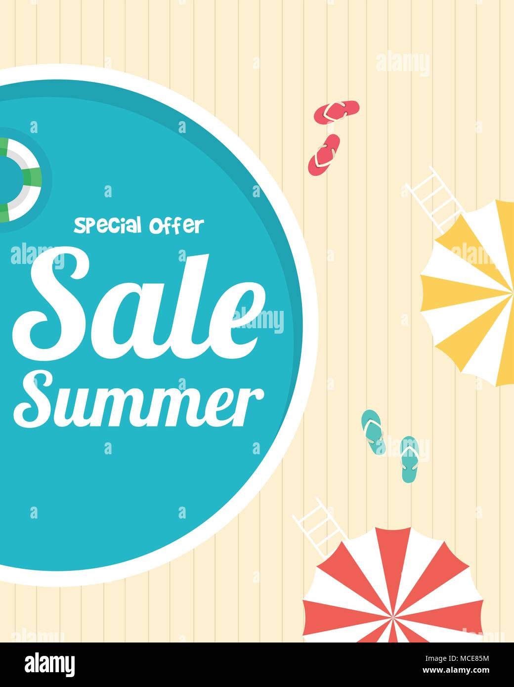 Summer holiday sale night party vector illustration Stock Vector Image ...