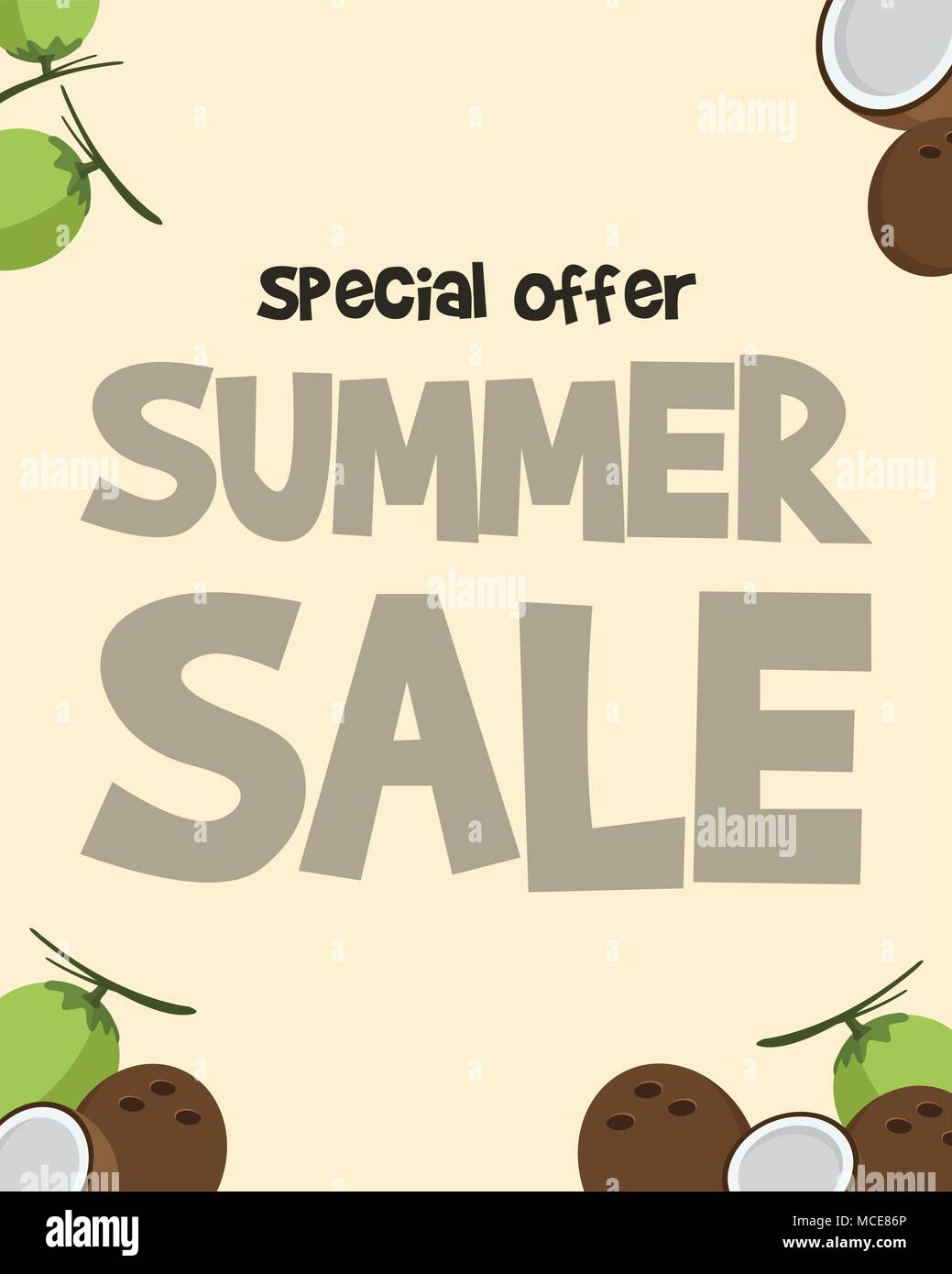 Summer holiday sale night party vector illustration Stock Vector Image ...