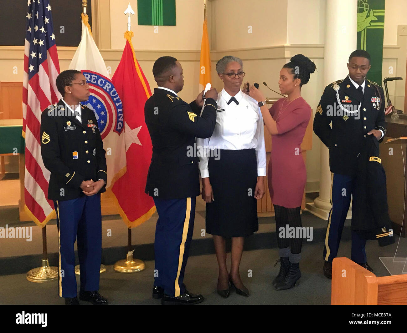 During a promotion ceremony Feb. 9 at the Robert P. Taylor Memorial ...