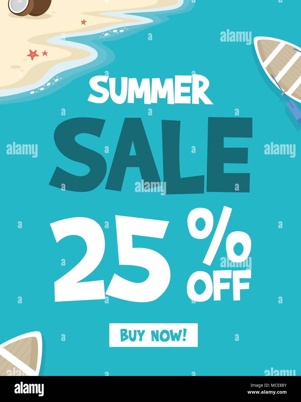Summer holiday sale morning party vector illustration Stock Vector ...