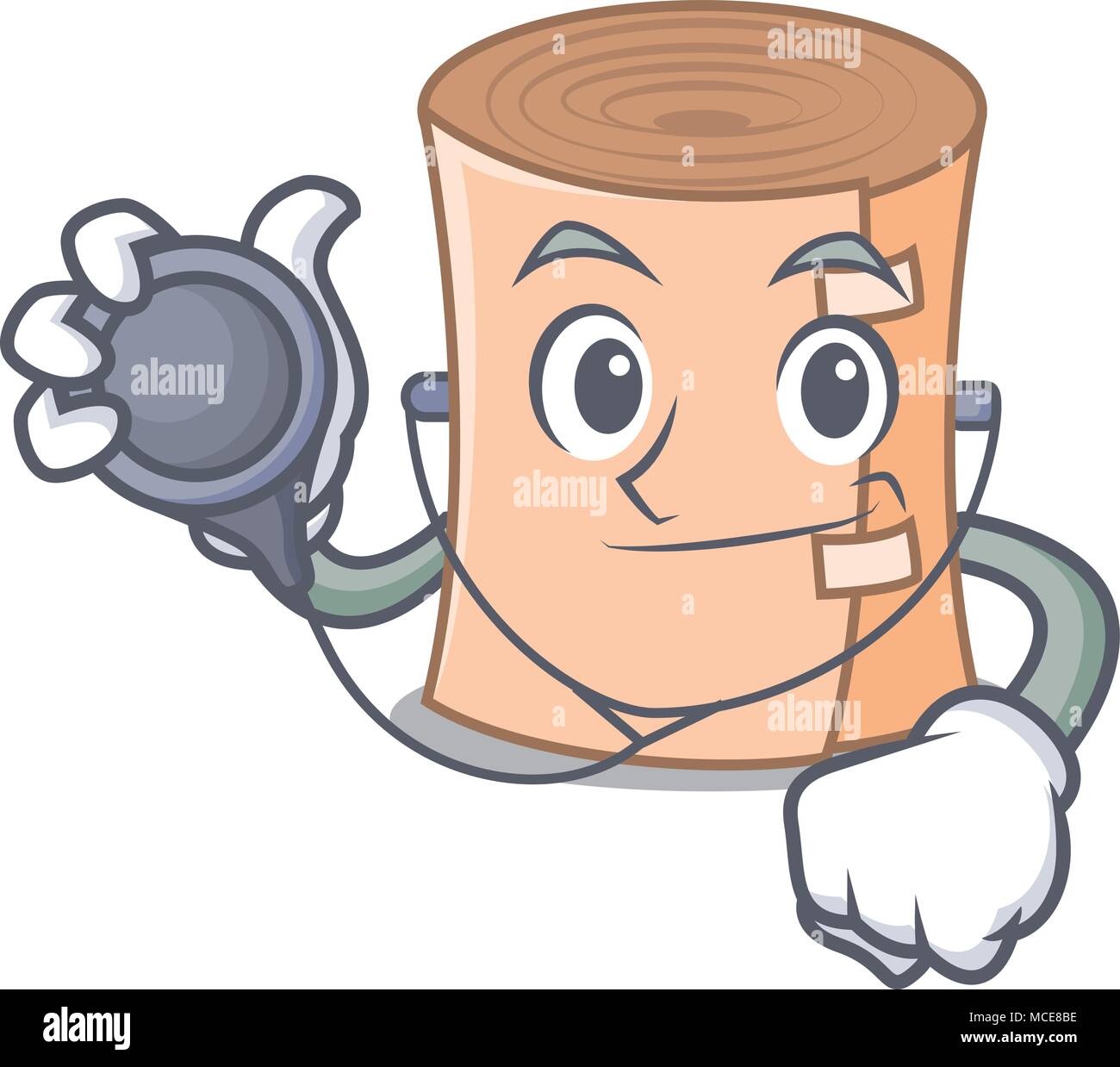 Doctor medical gauze character cartoon vector illustration Stock Vector ...