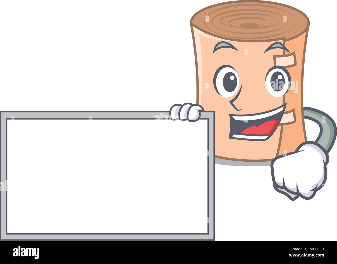 With board medical gauze character cartoon vector illustration Stock ...