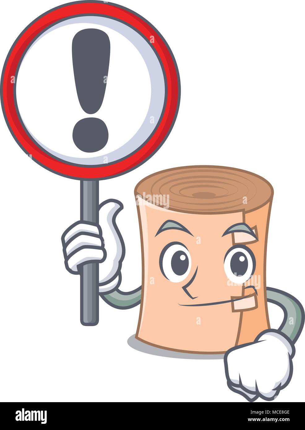 With sign medical gauze character cartoon vector illustration Stock ...