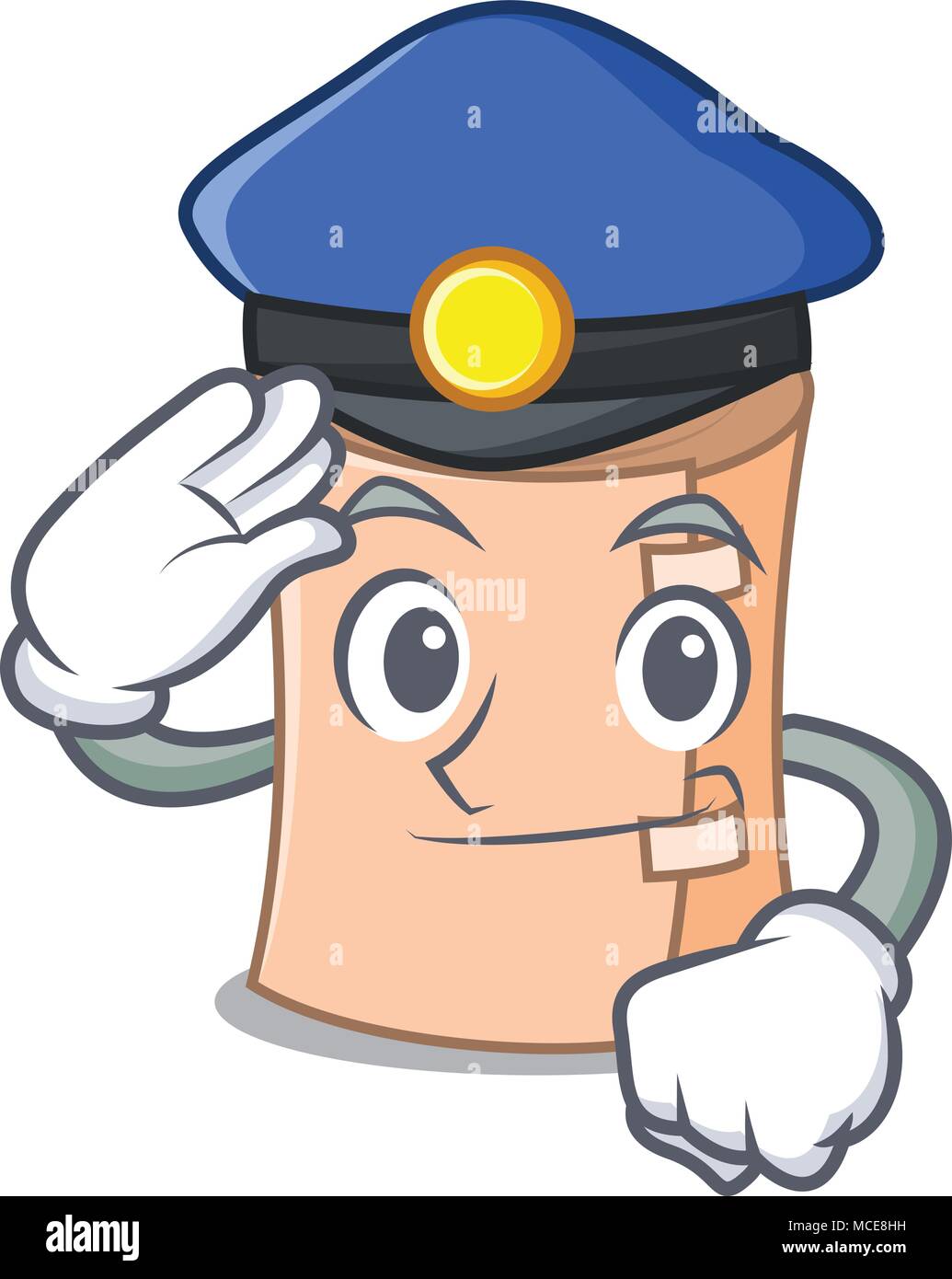 Police medical gauze character cartoon vector illustration Stock Vector ...