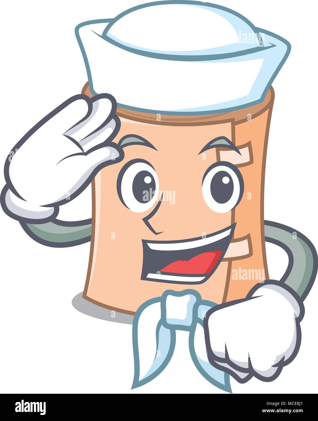 Sailor medical gauze character cartoon vector illustration Stock Vector ...