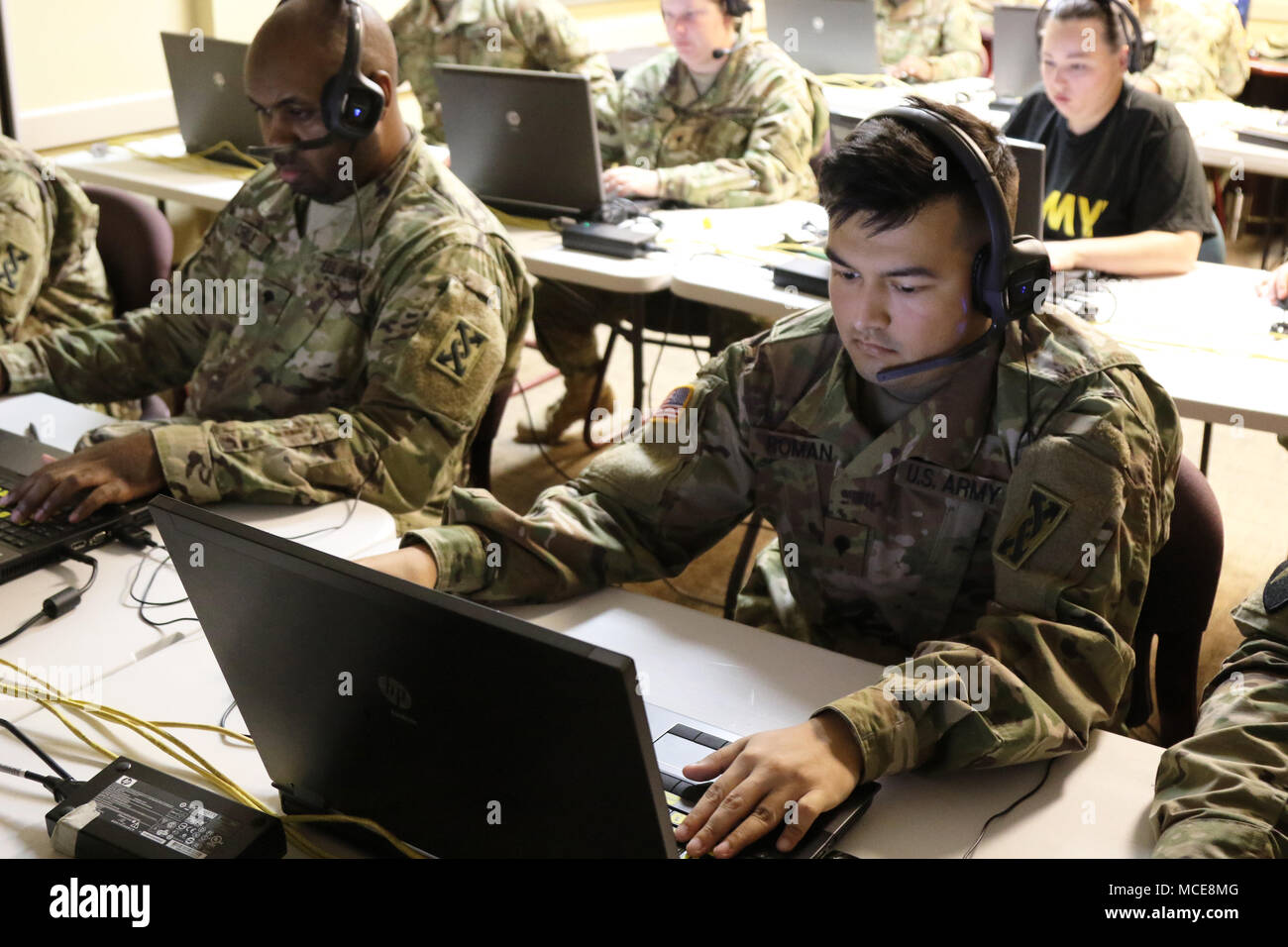 Soldiers with the 642nd Regional Support Group participated in virtual ...